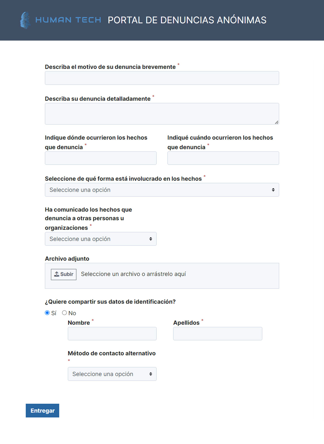 Humantech Software - Canal de denuncias